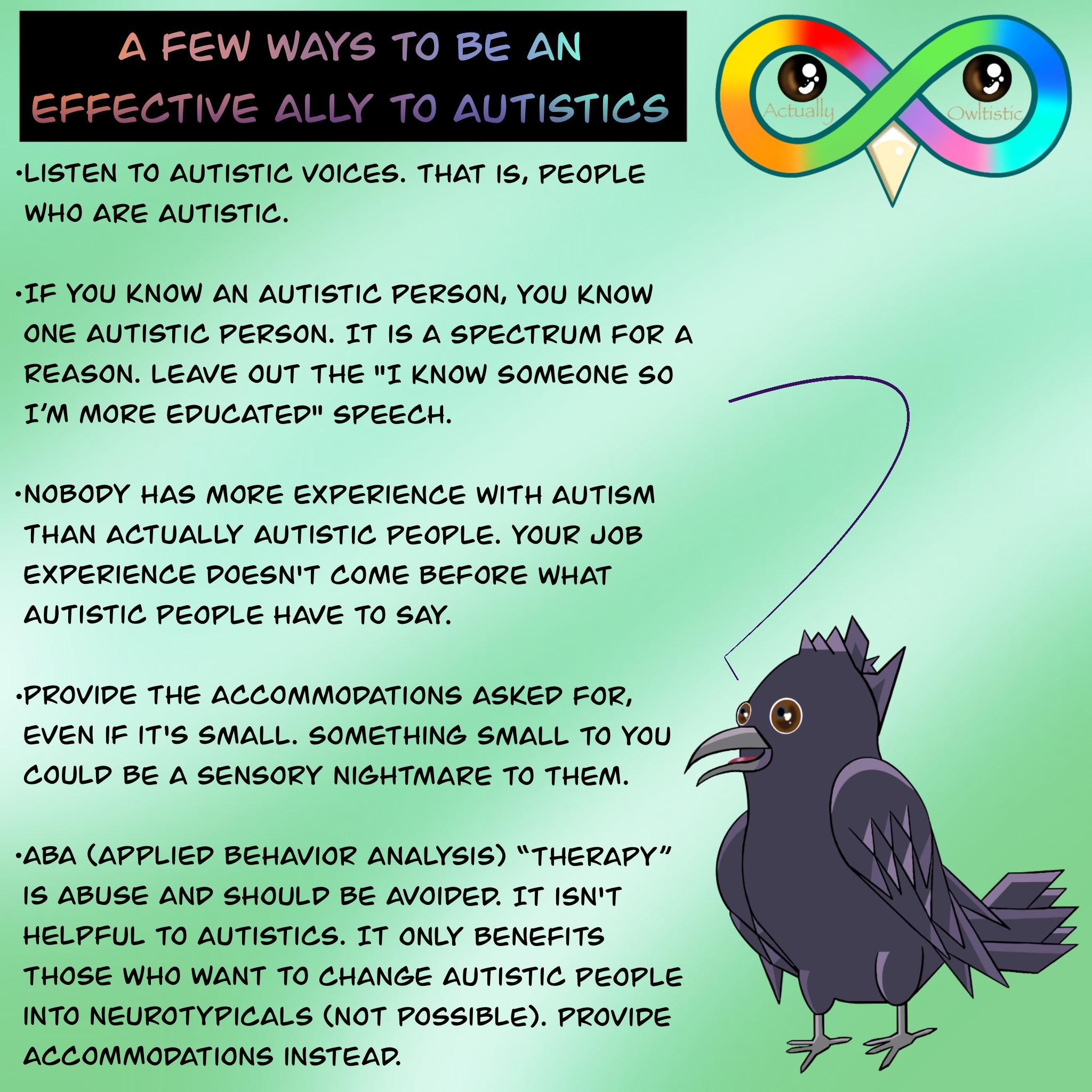 Information from actually autistic minds. – Actually Owltistic