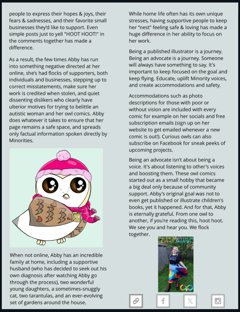 Extra Comics – Actually Owltistic